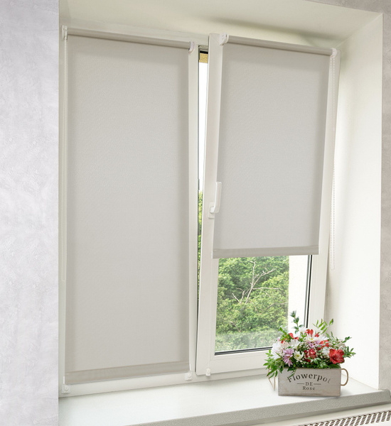 Рулонные шторы Delfa Уни , размер 68х160 см, серый, Текстиль, Пластик купить c доставкой на OZON ...