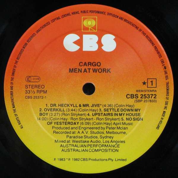 LP Men At Work - Cargo (винил) (332143) - купить с доставкой по ...