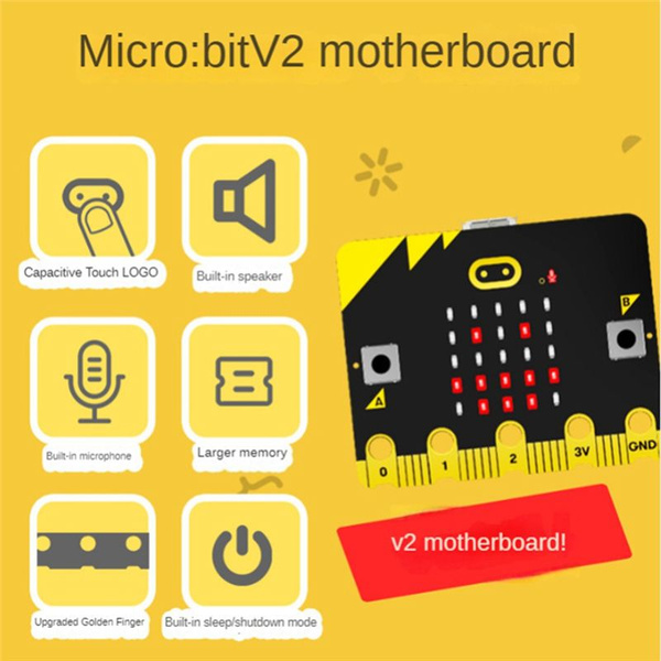 (Z Материнская плата BBC Microbit V2.0. Введение в графическое программирование на Python. Плата ...