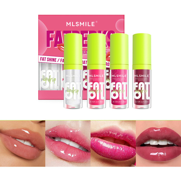 Fit Colors Plumping Lip Gloss Набор блесков для увеличения губ, 4 штх4 ...