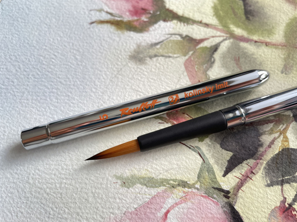 Roubloff Кисть складная PS1VT № 5 круглая из синтетики, имитация ...