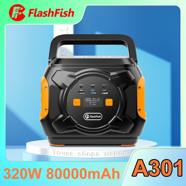 Портативная солнечная электростанция FlashFish A301, 80000mAh 230В ...