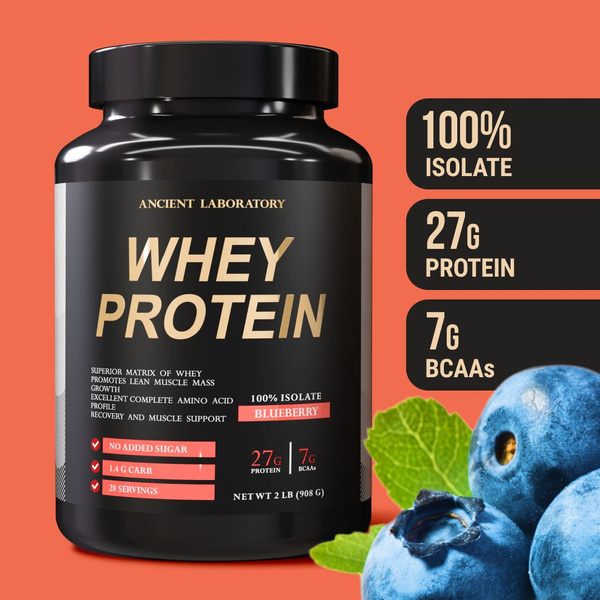 Протеин сывороточный изолят без лактозы, Whey Isolate 908 гр, 30 порций ...