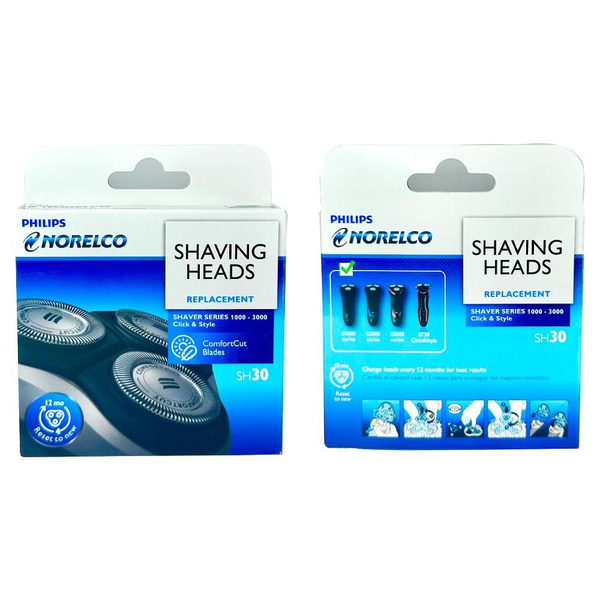 Сменные головки Philips Norelco SH30 3 шт, серии 3000, 2000, 1000 и ...
