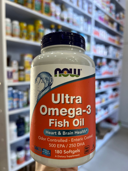 Ultra Omega 3 NOW 500 EPA 250 DHA ультра омега 3 Нау 500 ЕПК 250ДГК 180 ...