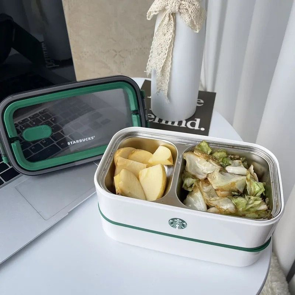 Ланч-бокс Starbucks, 1400 мл, белый, зеленый - купить по выгодной цене ...