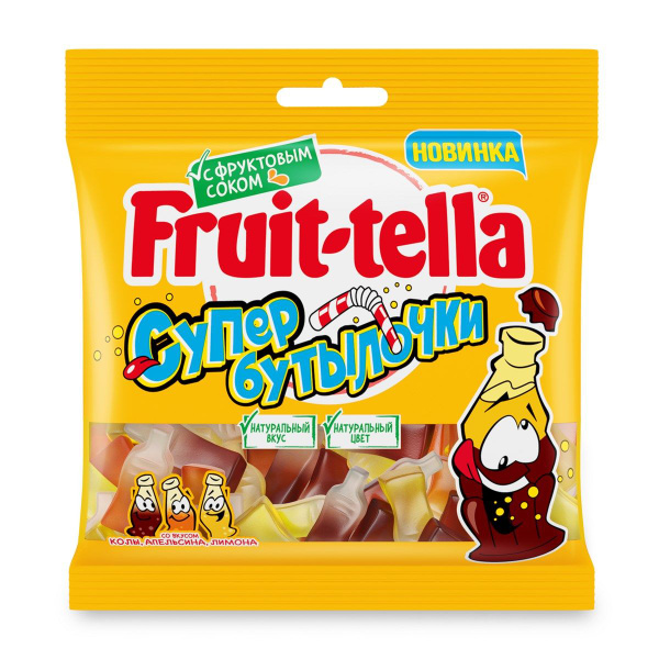 Мармелад жевательный Fruittella Супер бутылочки, 100г - купить с ...