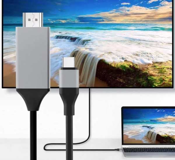Кабель переходник- адаптер Type-C на HDMI для ТВ - купить с доставкой ...