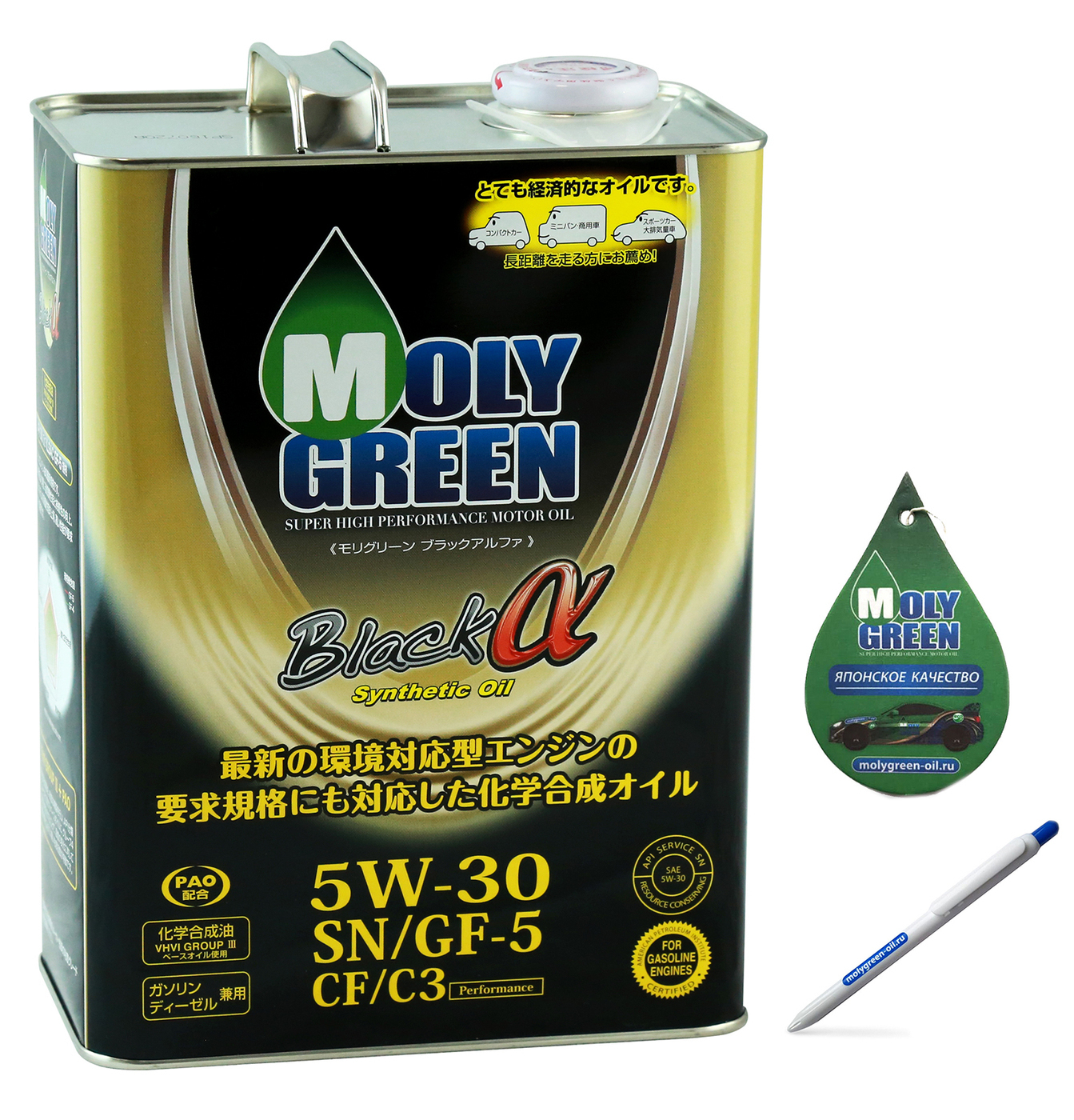 Моторное масло MolyGreen 5W-30 Синтетическое 4 л - купить в интернет ...