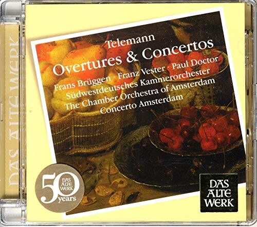 Audio CD TELEMANN: Overtures & Concertos. / Frans Bruggen, Franz Vester ...
