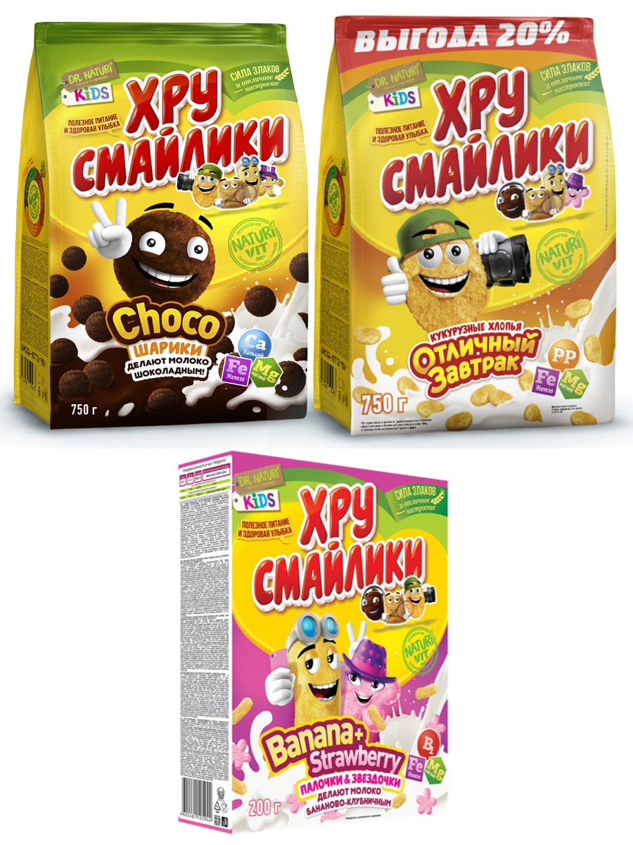 Хрусмайлики Кук. ШАРИКИ шоколадные "Хрусмайлики" 750г + Кукурузные ...