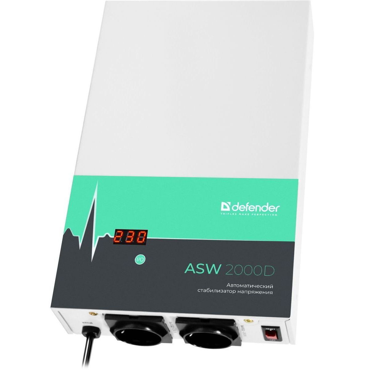 Стабилизатор напряжения Defender ASW 2000D настенный 1200Вт толщина ...
