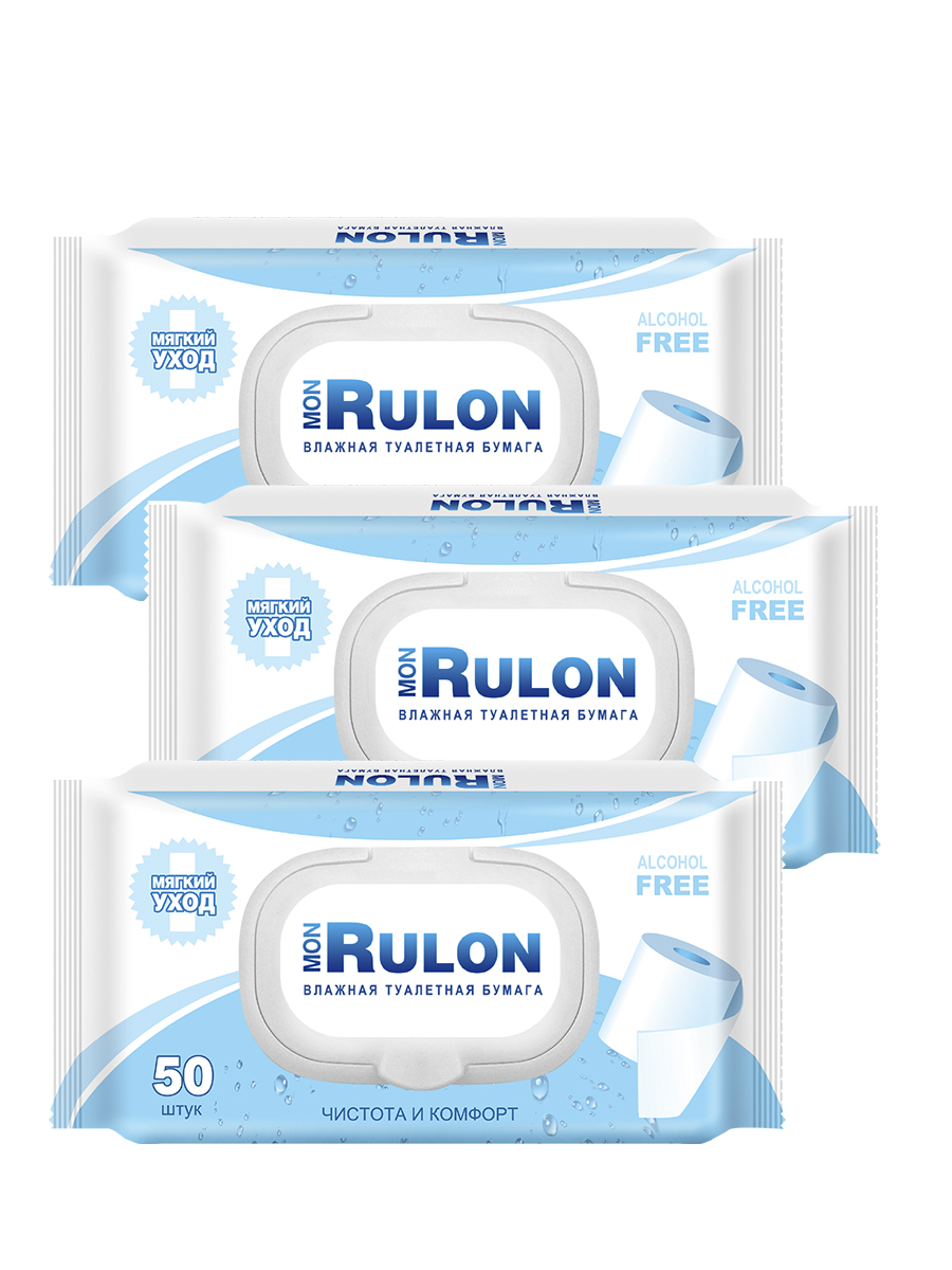 Характеристики Туалетная бумага влажная Mon Rulon №50 с пластиковым ...