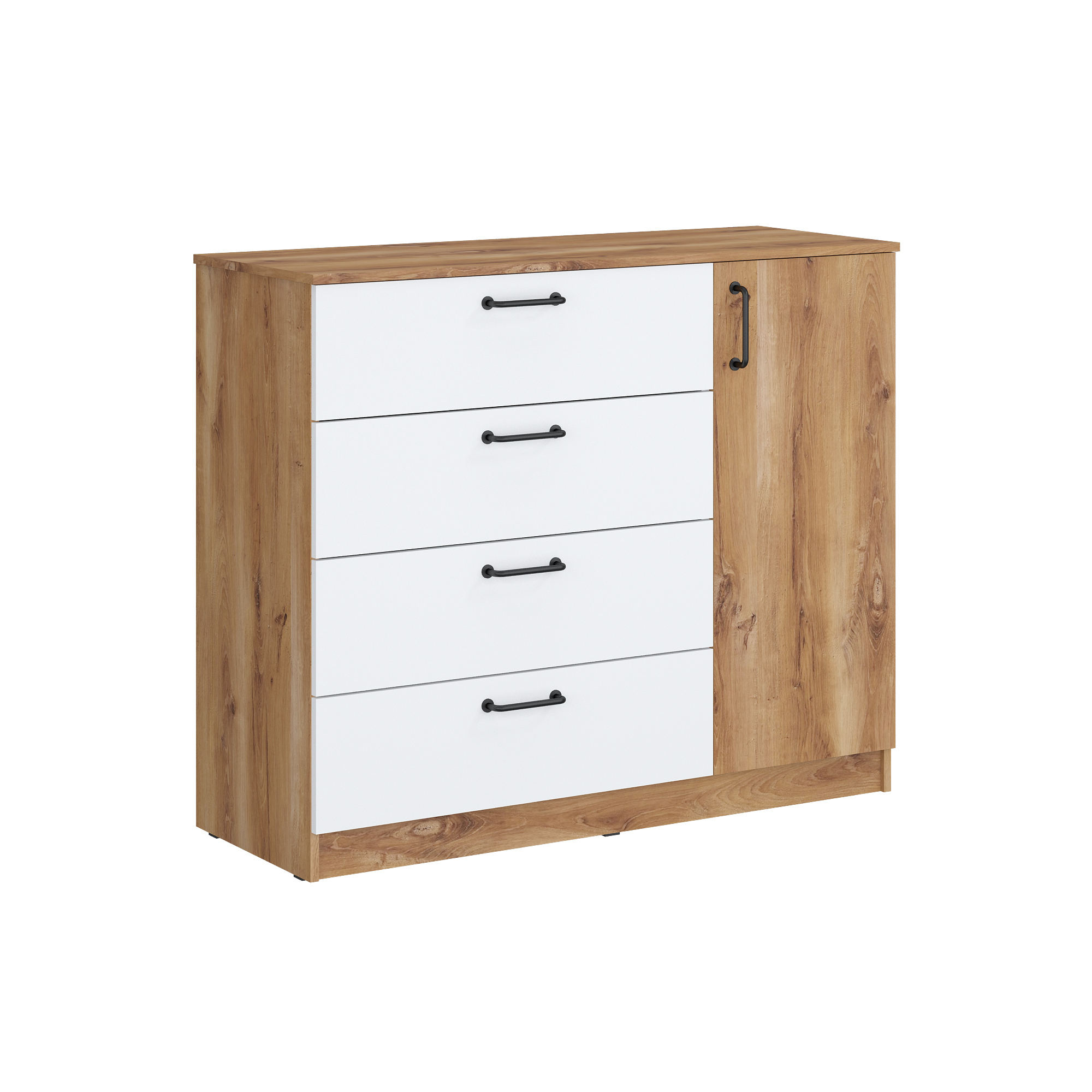 Комод Мебельная Фабрика 1+1 1200 Сеул, 120x45.3x100.4 см, 4 ящ ...