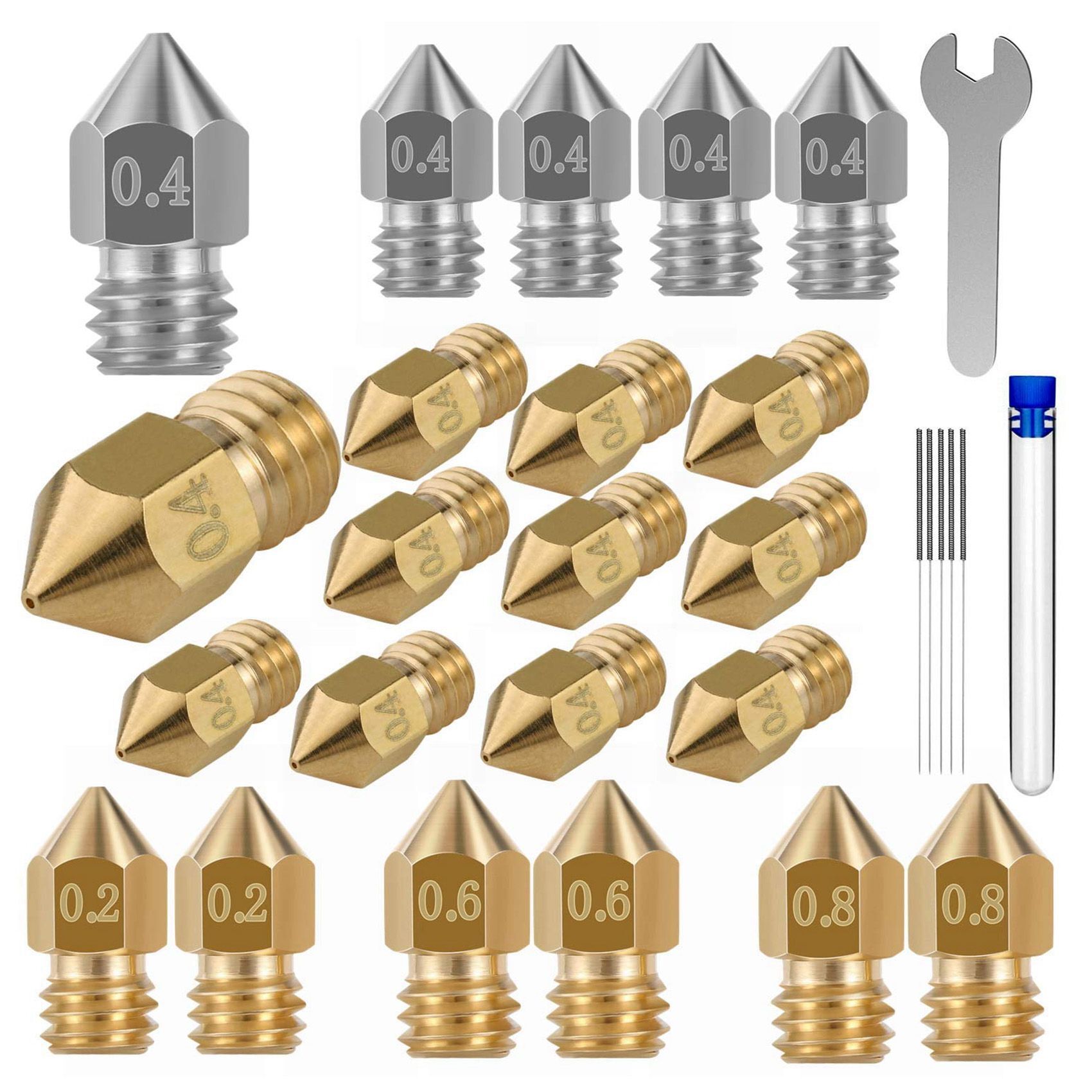 Набор для чистки сопел принтера 3Д сопла штрангпресса принтера 3Д МК8 ...