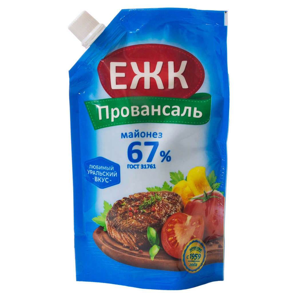 Майонез ЕЖК Провансаль 67% 400 г - купить с доставкой по выгодным ценам ...