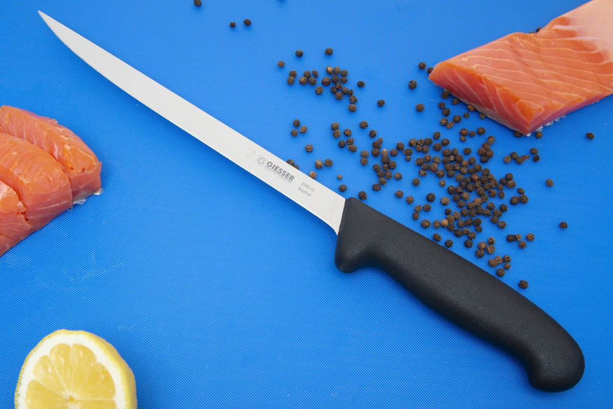 Купить Нож филейный 21 см, для разделки рыбы, профессиональный, ручка ...