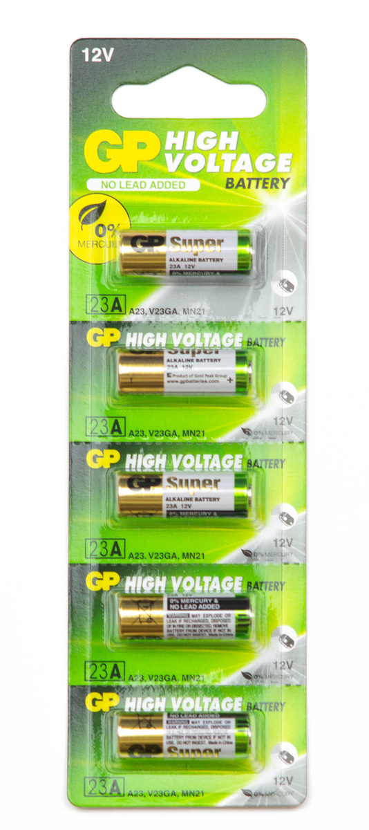 Батарейка GP Super 23A / A23 / V23GA / MN21 / LR23 Alkaline 12V 5шт ...