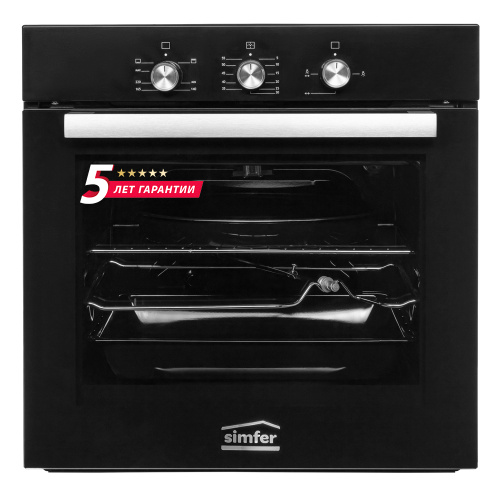 38 отзыв на Духовой шкаф газовый встраиваемый 60см Simfer B6GB12016, газовый гриль, 58 литров, 2 ...