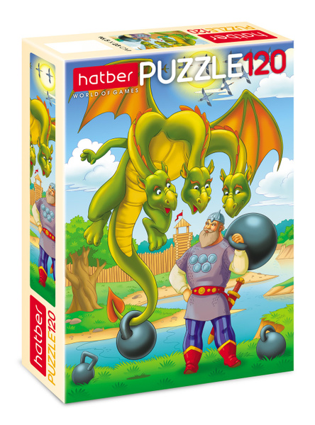 Пазлы Hatber "Змей Горыныч" 120 элементов купить на OZON по низкой цене (152040726)