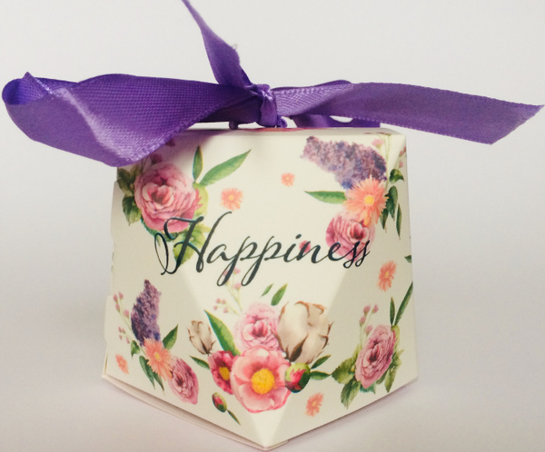 Коробка для упаковки подарков пирамида Happiness Счастье - купить по ...