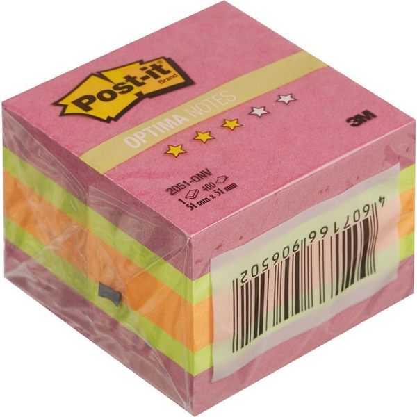 Стикеры Post-it Original Зима 51х51 мм неоновые 3 цвета (1 блок на 400 ...