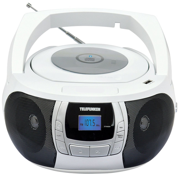Магнитола Telefunken TF-CSRP3498B White/Black с Расширенный FM-радио ...
