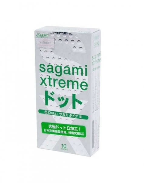 Точечный презерватив анатомической формы Sagami Xtreme Type E (10 шт ...