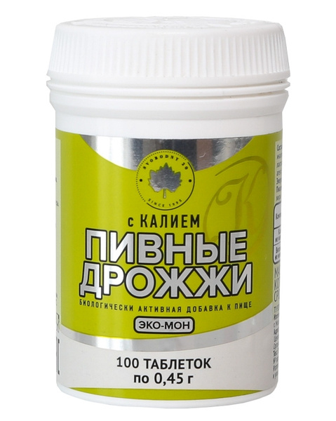 Пивные дрожжи ЭКО-МОН с Калием 100 табл. - купить с доставкой по ...
