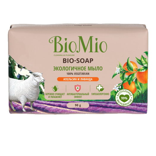 BioMio Bio-Soap Экологичное туалетное мыло с эфирными маслами лаванды ...