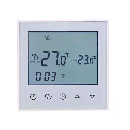 Комнатный сенсорный термостат VIEIR VR406. Новый фирменный дизайн цвет белый купить на OZON по ...