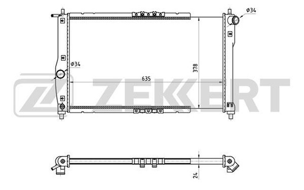 Радиатор охлаждегния двигателя Daewoo Lanos (KLAT) 97- / MK1116 - арт ...