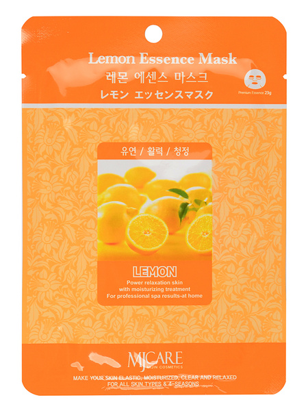 MIJIN Маска тканевая д/лица Лимон Lemon Essence Mask 23гр - купить с ...