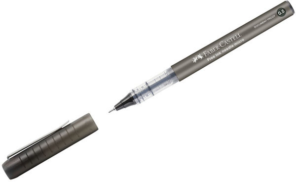 Ручка-роллер Faber-Castell Free Ink Needle, черная, 0,5 мм, одноразовая ...