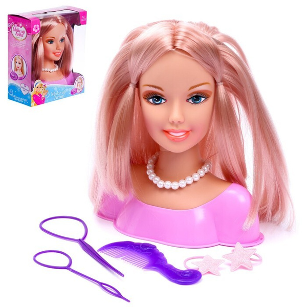 Кукла-манекен для создания причёсок "Красотка" с аксессуарами - купить ...