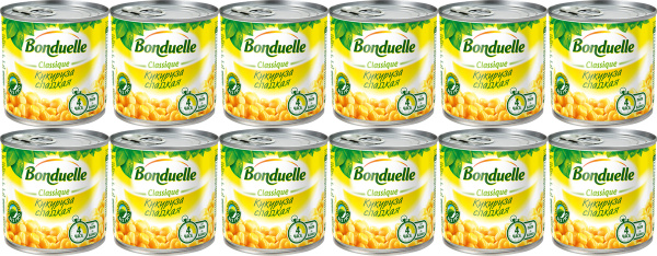 Кукуруза Bonduelle сладкая в зернах 340 г, набор: 12 штук - 4080 г. купить на OZON по низкой ...