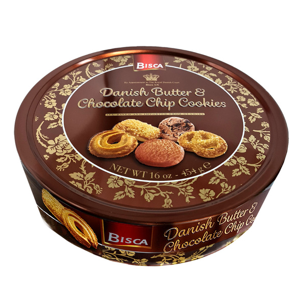 Печенье сдобное, подарочное Bisca Butter Cookies & Chocolate Chip 19% ...