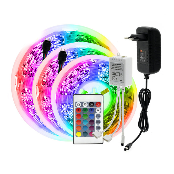 Светодиодная многоцветная лента SMART LED Strip Lights 5050 RGB, 12Вт, с пультом купить на OZON ...