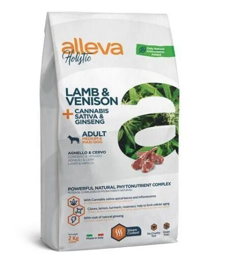 Alleva для собак HOLISTIC ADULT LAMB & VENISON MEDIUM MAXI 2KG с ...