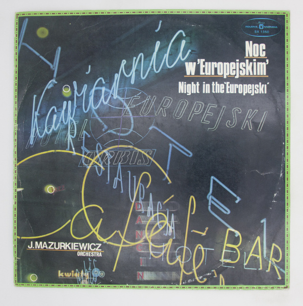 Виниловая пластинка J zef Mazurkiewicz Юзеф Мазуркевич - Noc W 'Europejskim', (EX EX) - купить с ...