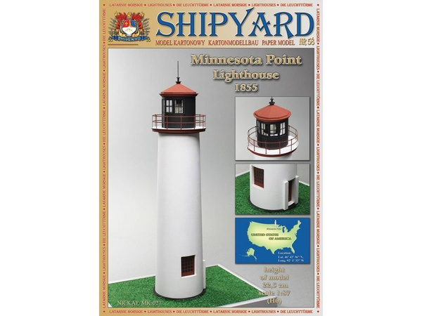 Сборная картонная модель Shipyard маяк Minnesota Point Lighthouse №58 ...