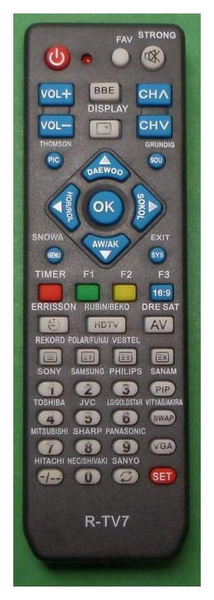 Пульт ДУ Пульт Rtv-7 (2000 кодов) универсальный - купить по выгодной цене в интернет-магазине ...