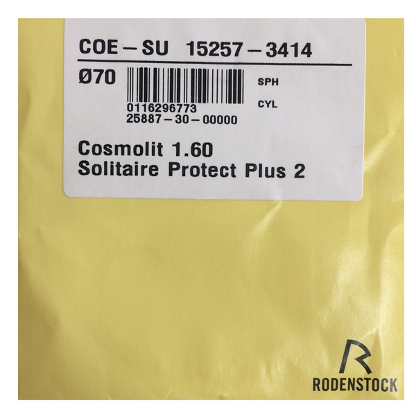 Линза для очков 1.60 Rodenstock As Cosmolit Solitaire Protect Plus 2 ...