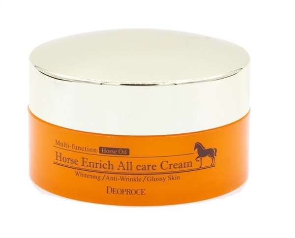 Deoproce Питательный крем для лица с лошадиным жиром Horse Enrich All ...