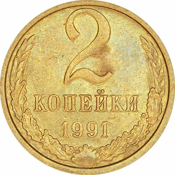 2 копейки 1991 М СССР, из обращения - купить в интернет-магазине OZON с быстрой доставкой ...