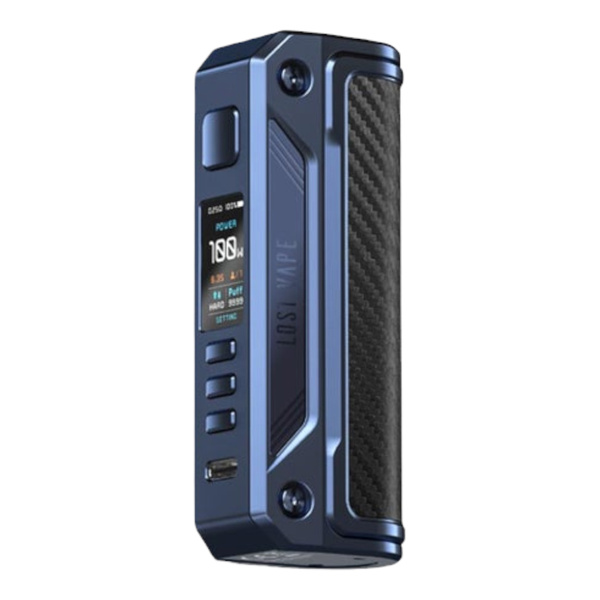 Бокс мод Lost Vape Thelema Solo 100W Box Mod, Sierra Blue-Carbon Fiber ...