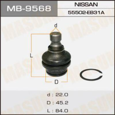 Шаровая опора Nissan Pathfinder (R51) 05-14 задняя верхняя MASUMA ...