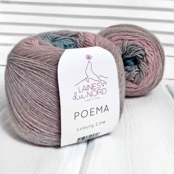 Пряжа с градиентом Laines du Nord - POEMA (220 - розово-бирюзовый ...