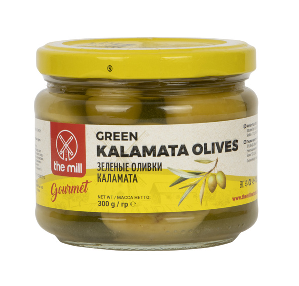 Зелёные Оливки Каламата, крупные с косточкой - 300 г - купить с ...