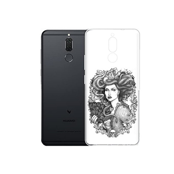 Чехол задняя-панель-накладка-бампер MyPads медуза черно белый для ...